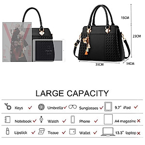 Women Purses Satchel Handbags Ladies Designer Top Handle Tote Bag PU Leather Bag Blue