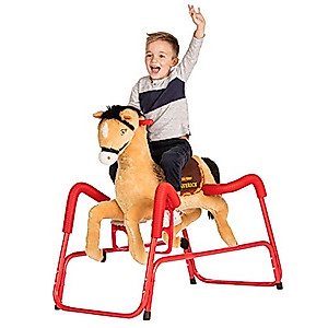 Rockin' Rider Maverick Plush Spring Horse , Brown , Large