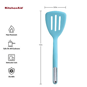 KitchenAid Classic Slotted Turner, 13.5 inches, Aqua