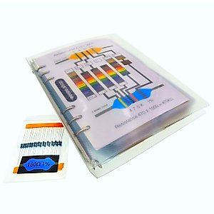 EEEEE 61 Values (Pack of 1095) 1% 0.25w Resistor Book kit, 1Ω-10MΩ RoHS Compliant for Arduino, Assorted resistors Set, Assortment ohm Pack (Ω, K, M)