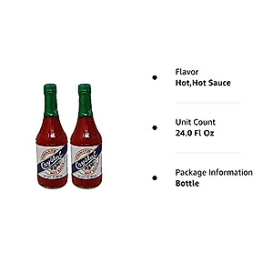 Bundle-2 Items : Crystal Hot Sauce Louisiana's Pure Hot Sauce, 12 Oz (Pack of 2)