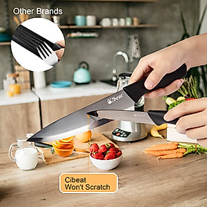GAOMON 6PCS Kitchen Knife Set, Cutting Knife with Blade Protective Knife Sheath, Stainless Steel Kitchen Knife Chef Knife for Cutting, Peeling, Slicing Fruit, Vegetables, Bread and Meat