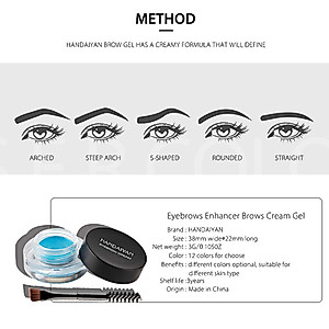 8-color waterproof multifunctional eyebrow cream and eyeliner cream, suitable for various makeup combinations (8 colors)
