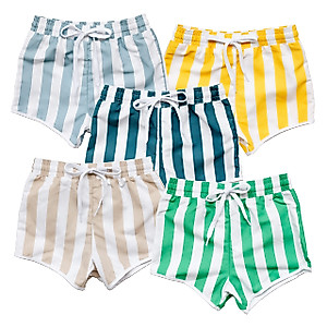 Sisterly Market Swim Shorts - Stripes (age, 3_years, 4_years, Light Blue Stripe)