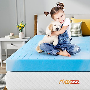 2 Inch Memory Foam Mattress Topper Queen, Gel Foam Queen Size Mattress Topper for Pressure Relief, High Density Cooling Memory Foam Pad, Premium Soft Mattress Topper, Certipur-Us Certified
