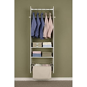Easy Track Hanging Tower Kit Closet Storage, 72 inch, White