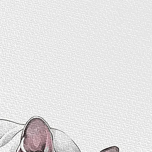 Wayfare Art French Bulldog Dog Lying Down Looking Up Canvas Prints Artwork Wall Art Poster for Home Office Living Room Decorations 8 x 10 inch