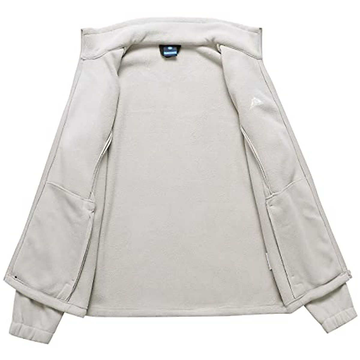 GIMECEN Women's Lightweight Full Zip Soft Polar Fleece Jacket Outdoor Recreation Coat With Zipper Pockets Large