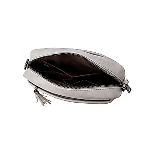 Weilan Triple Zip Small Crossbody Bag for women,Cell Phone Purse Shoulder Handbag Wallet