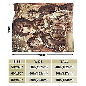 Outlander Jamie Fraser Collage Blanket Soft Flannel Warm Fuzzy Blanket for Couch Office Picnic Travel Best Friend Memorial Birthday Gifts for Kids Adults Throw Blankets 80"x60" Inch