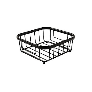 Spectrum Diversified Ashley Flat, Modern Dining Table Décor Horizontal Napkin Holder for Kitchen Tables & Countertops, Black