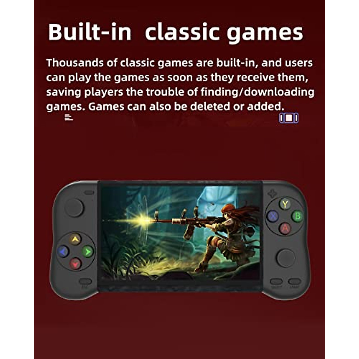 CZT New 5.1-inch Handle Appearance Video Handheld Game Console Portable Emulator Classic Arcade Retro Gaming Game Device System Built-in 12000 Games mp3 mp4 (Black)