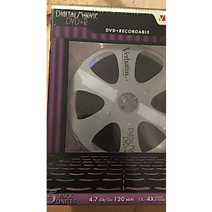 Virbatim Dvd+r 4.7gb Digital Movie 4x 5pk