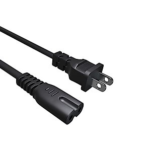 AC Power Cord Cable for Hp Deskjet 3755 3752 2600 2622 1112 2130 2655 2652 3520 2622 3630 3632 3634 3830 3833 2540 2652 2752e 2755e 4155e, 2 Prong Replacement Printer Cable 6Ft [UL Listed]