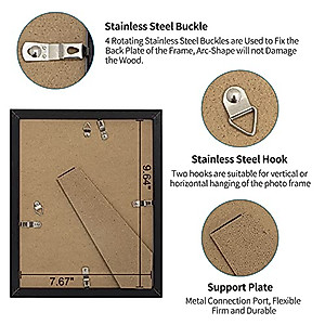BEYAHELA Rustic 5x7 Picture Frame Set 6 Pack, White 5x7 Photo Frames, Display 4x6 With Mat, Distressed Wood Picture Frames 5x7 with Mounting Hardware Display for TableTop or Wall Decoration(Mixed)
