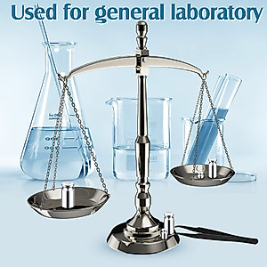 TOODOO 1g 2g 5g 10g 20g Gram Set for Digital Scale Balance and 1 Piece Calibration Weight Tweezer, Silver