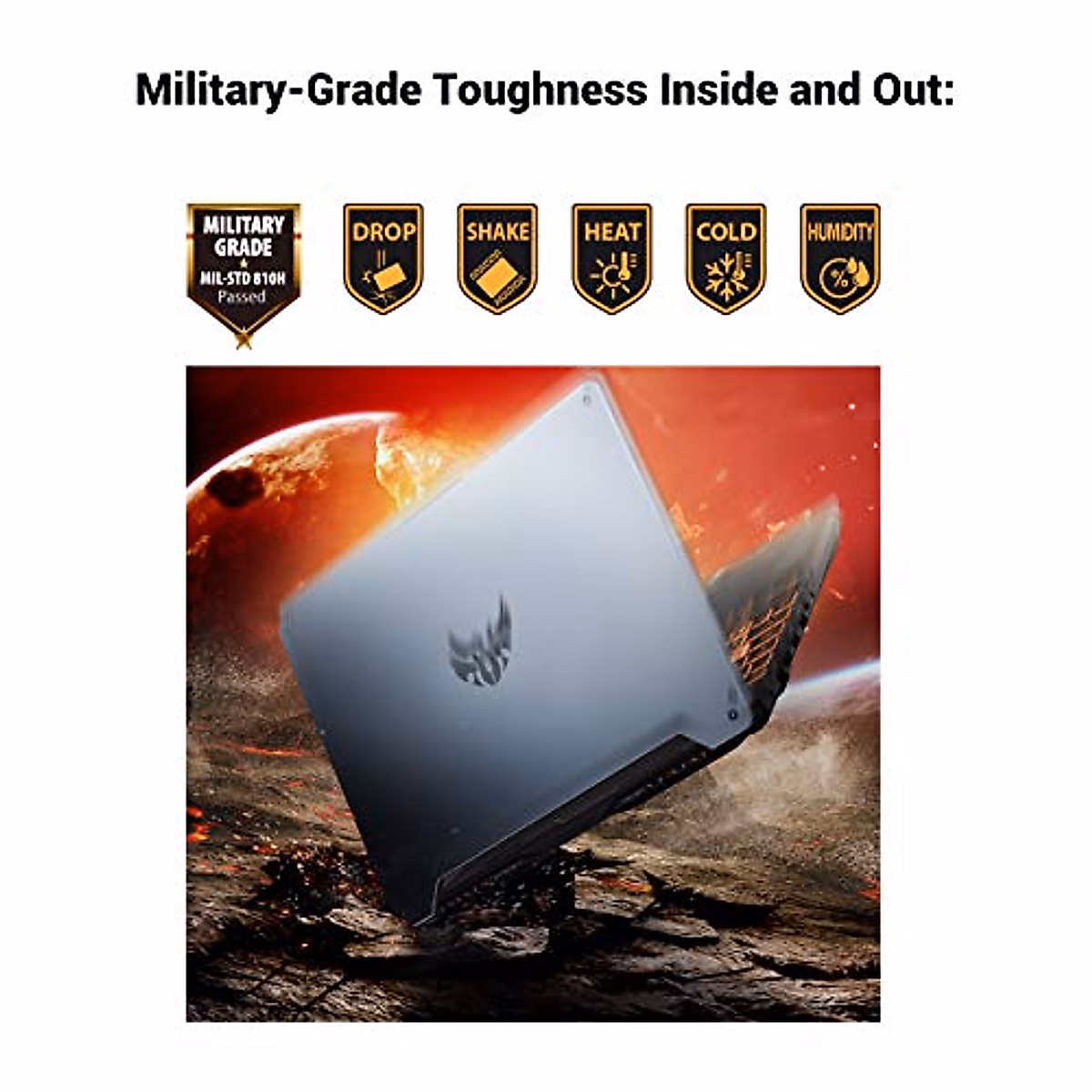 ASUS TUF Gaming A15 Gaming Laptop, 15.6” 144Hz Full HD IPS-Type, AMD Ryzen 7 4800H, GeForce RTX 2060, 16GB DDR4, 1TB PCIe SSD, Gigabit Wi-Fi 5, Windows 10 Home, TUF506IV-AS76