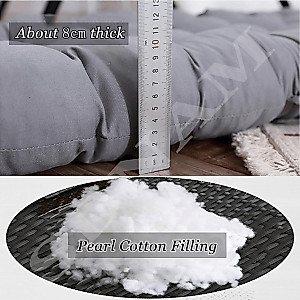 JACOJE Lounge Chair Cushions Chaise Lounger Cushion Soft Sofa Mat Long Bench Cushion for Outdoor Furniture, Indoor Outdoor Recliner Chair Cushion(#2,53x53cm/20.8x20.8in)