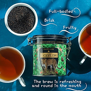 Pantenger Ceylon Tea Loose Leaf. 3.5 Ounce (50 Servings). USDA Organic Black Tea Leaves from Dimbula, Sri Lanka. High Grown Ceylon Tea. Packed in USA.