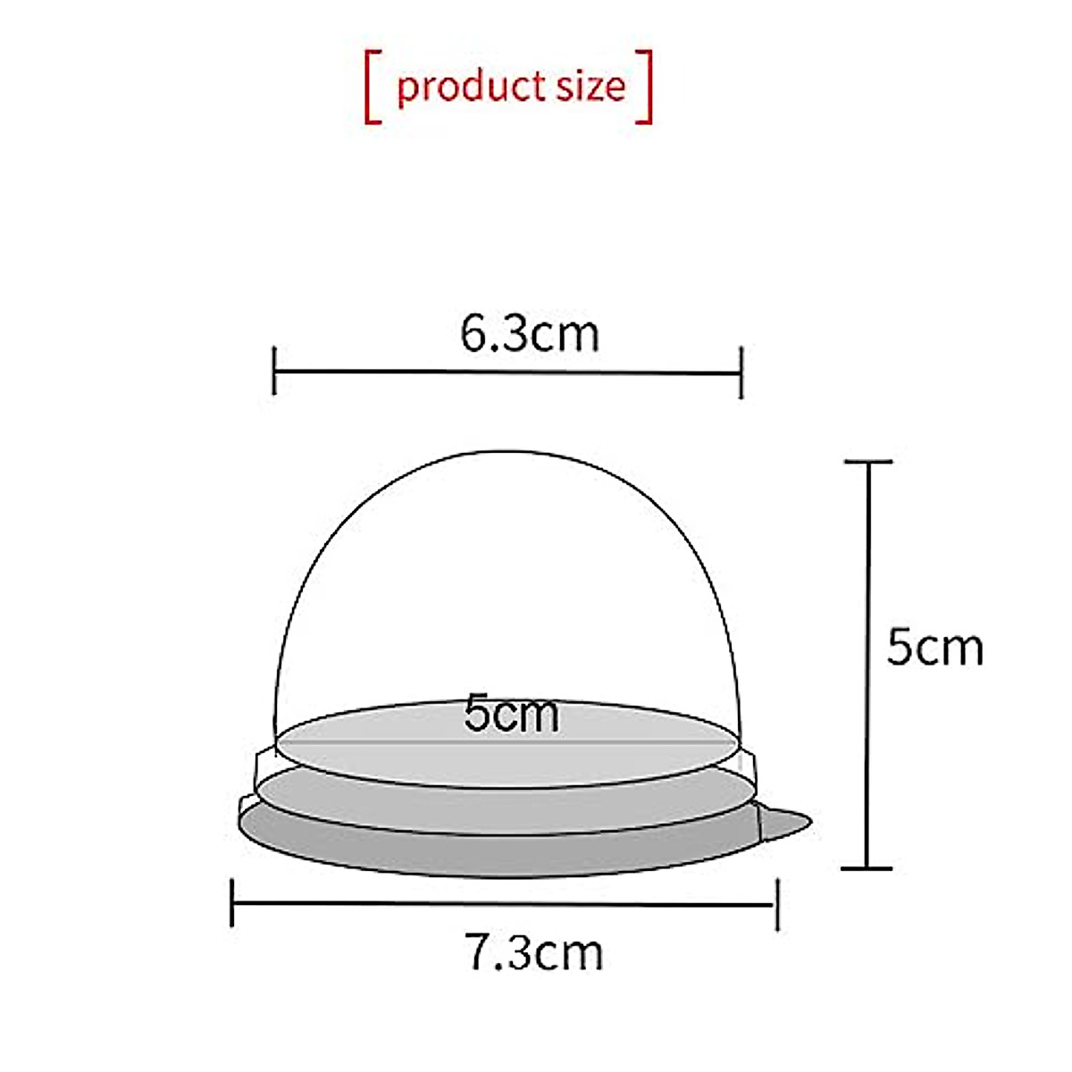 EchoDone 50 Set Clear Plastic Mini Cupcake Boxes Muffin Pod Dome Muffin Single Container Box Wedding Birthday Boxes (Gold)