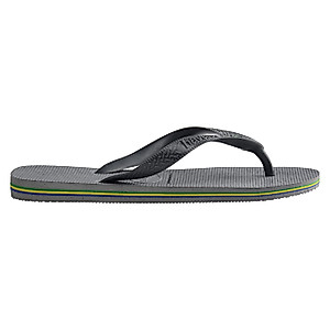 Havaianas Men's Brazil Flip Flop Sandals, Steel Grey, Size 11/12