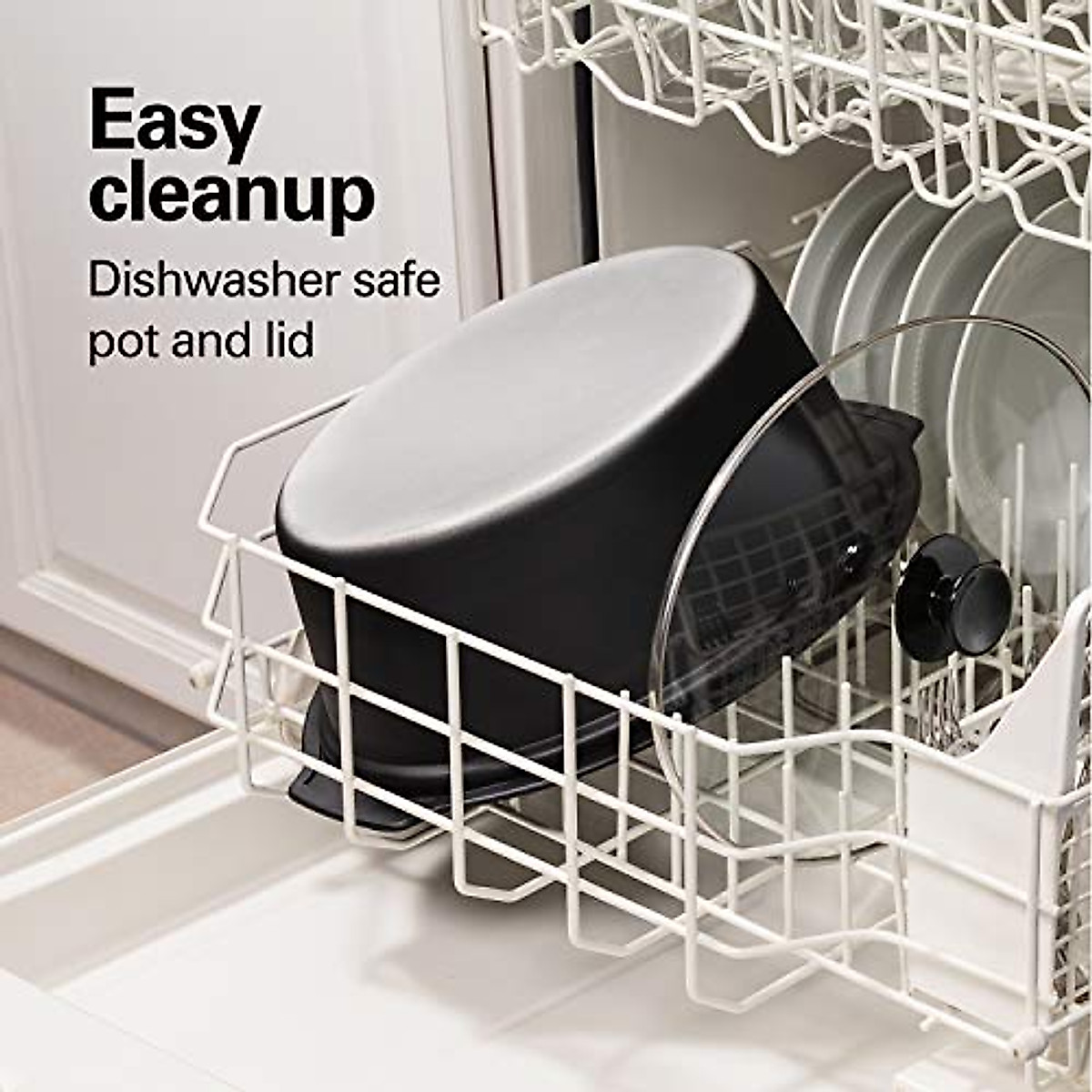 Hamilton Beach 33663 Programmable Slow Cooker Stovetop-Safe Sear & Cook Crock, Travel Lid Lock for Portable Transport, 6 Quart, Silver