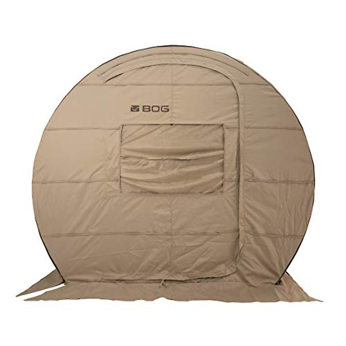 BOG HayMaker Ground Blind with StealthTrac Window System, Pop-Up Hay Bale Imitation, Brush Loops, 600D Water Resistant Fabric, Steel Frame, and Waterfowl Trap Door for Hunting, Shooting, and Outdoors
