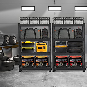 WAREYEASY Garage Storage Shelves 2500LBS Heavy Duty Garage Shelving, Adjustable Metal Shelving Unit, Storage Shelves for Garage, Basement, Kitchen, 39.8" W x 17.7" D x 72" H, 5-Tier