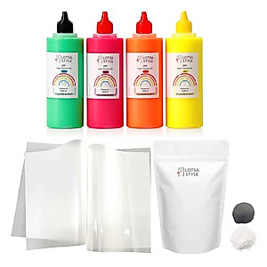 Premium PRO Fluorescent DTF Ink Refill for Inkjet Printers Heat Transfer Film Printing (250ml, Magenta)