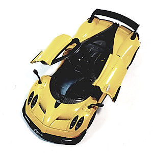 KiNSMART 2016 Pagani Huayra BC Yellow 5" 1:38 Scale Die Cast Metal Model Toy Car w/Pullback Action
