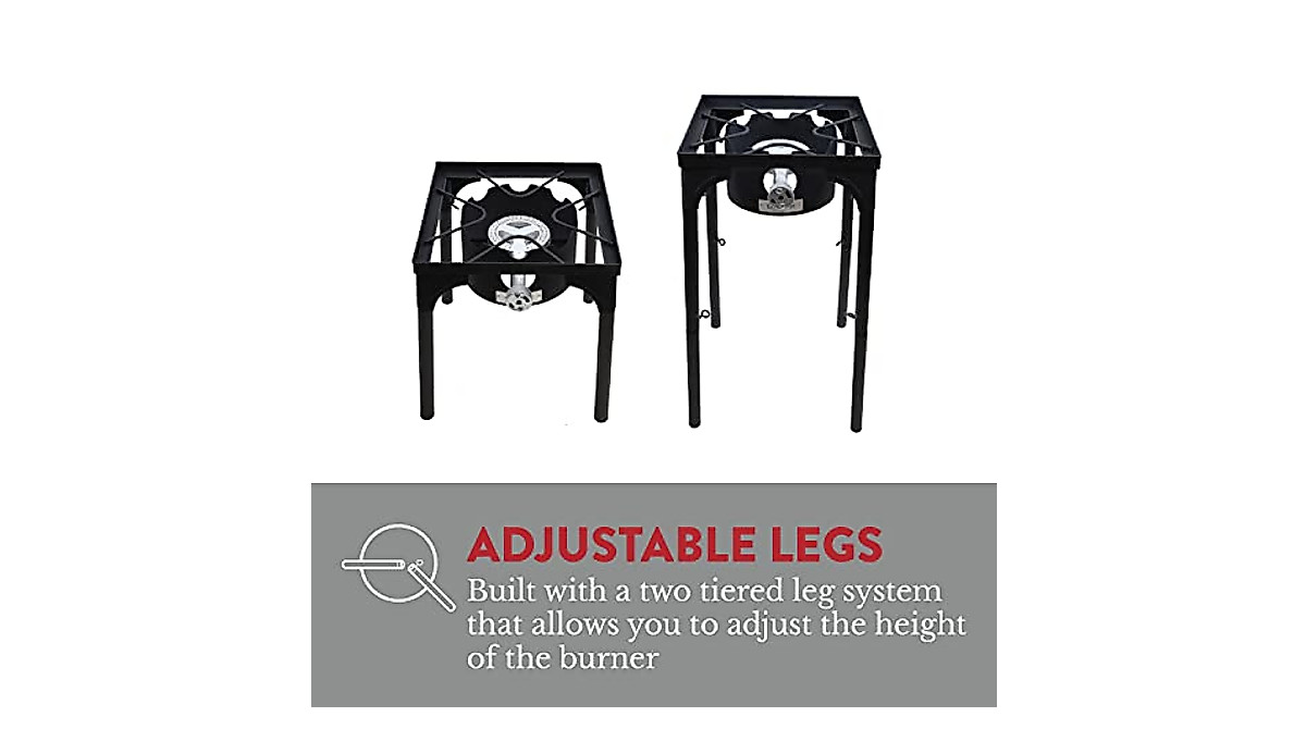 GasOne Propane Camp Stove - Powerful & Adjustable Outdoor Cooker