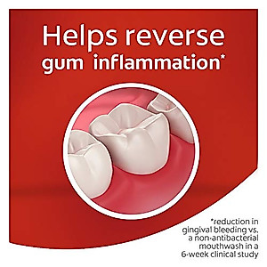 Colgate Total Gum Health Alcohol Free Mouthwash, Antibacterial Formula, Clean Mint - 500 mL, 16.9 Fluid Ounce