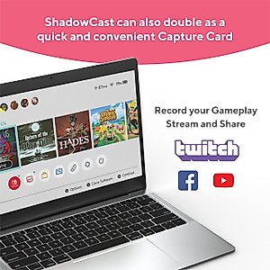 Human Things GENKI ShadowCast - Easily Connect and Play Game Consoles on The Laptop, Smallest Capture Card with Great Performance