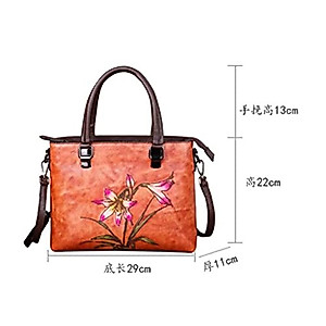 YDXNY Women's Vintage Floral Handbag Ladies Large Capacity Shopping Messenger Bag Tote Bag (Color : E, Size