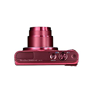 Canon PowerShot SX620 Digital Camera w/25x Optical Zoom - Wi-Fi & NFC Enabled (Red) (Renewed)