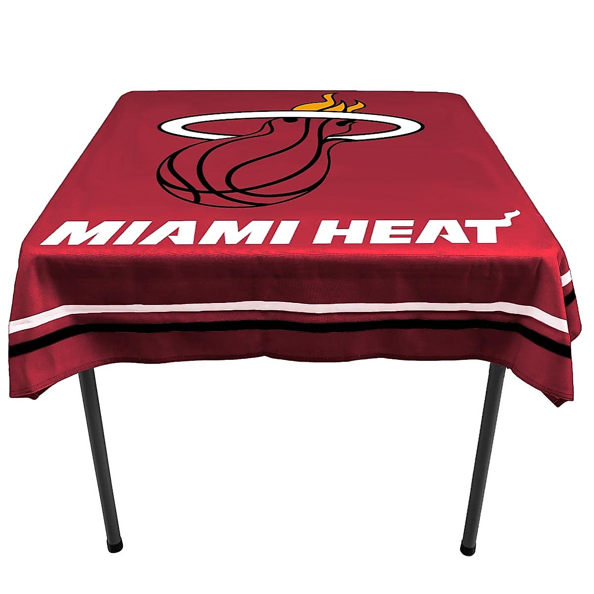 WinCraft Miami Heat Logo Tablecloth and Square Table Cover Overlay