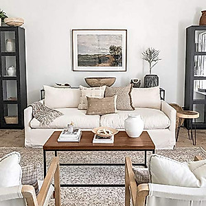 Nathan James Doxa Modern Industrial Coffee Table Wood in with Metal Rectangle Frame, Dark Brown/Black