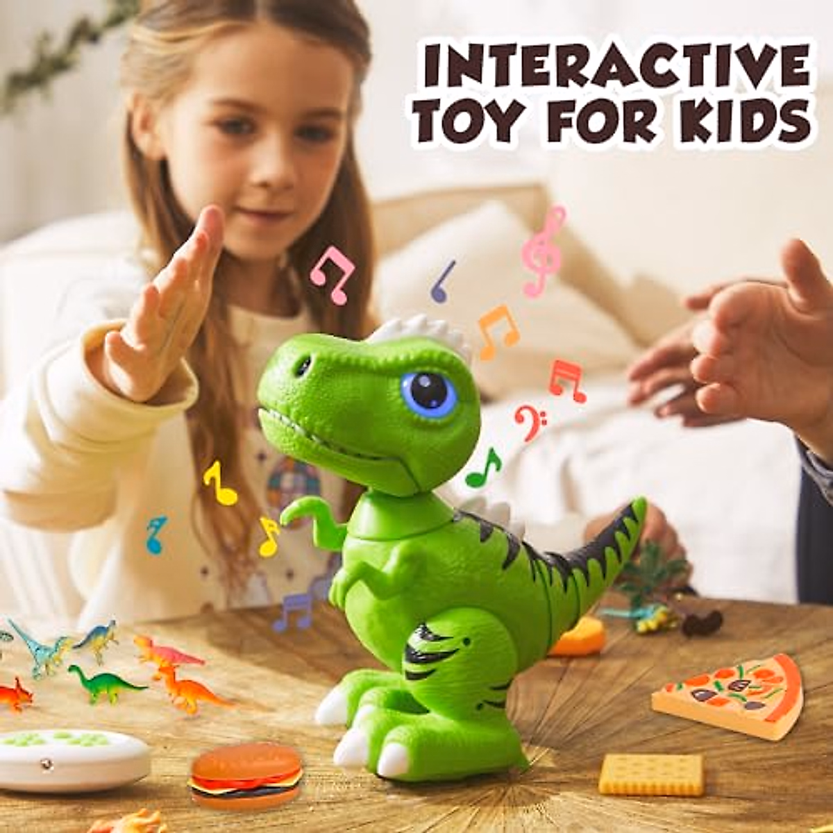 STEAM Life RC Robot Dinosaur Toys for Kids, Remote Control Smart Robot Pet Dinosaur for Age 3 4 5 6 7 8 Boys Girls, Interactive Hand Gesture Walking Dancing Robot, Kids Toys for Boy