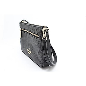 Kate Spade New York Leila Pebbled Leather Clutch Bag in Black