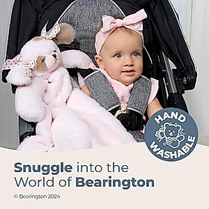 Bearington Baby Wiggles Cuddle Me Sleeper, Pink Puppy Dog Large Size Security Blanket, 28.5" x 28.5"