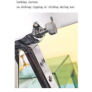 Byjccar Transparent Acrylic Folding Table Portable Small Desk Medieval Bedroom Computer Desk Sofa Side Table (Table, Transparent Desktop)