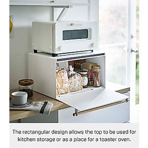 Yamazaki Home Tower bread boxes, One Size, White