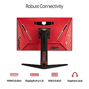 ASUS TUF Gaming 27” 1440P HDR Monitor (VG27AQGL1A) ZAKU II Edition - QHD (2560 x 1440), 170Hz, 1ms, IPS, G-SYNC Compatible, Extreme Low Motion Blur Sync, 130% sRGB, Eye Care, DisplayPort, HDMI, USB