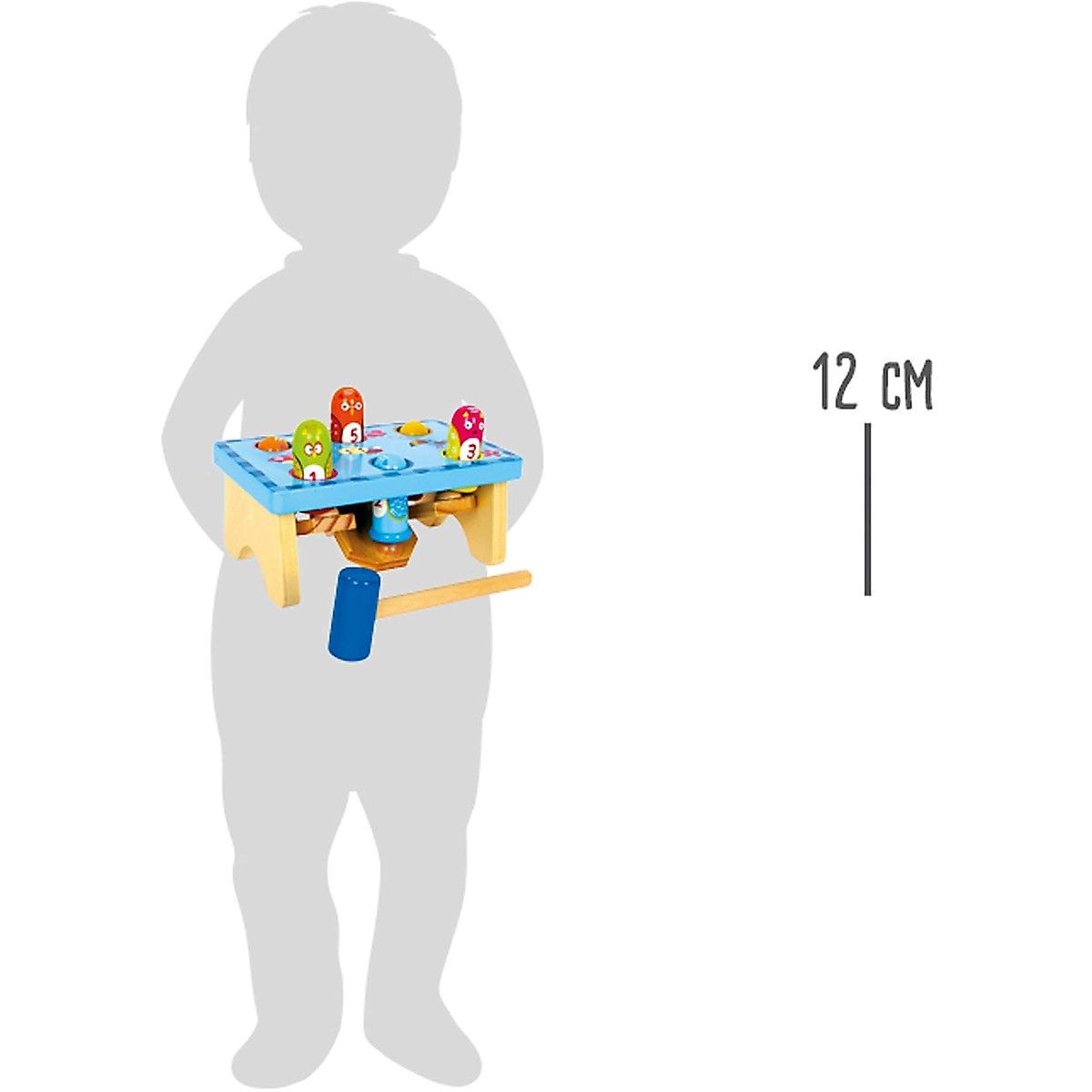 Small Foot Wooden Toys Smack the Bird Knock Playset with Hammer designed for children ages 18 months