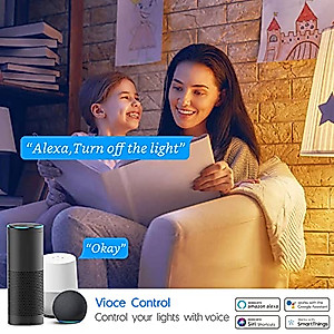 Smart Light Switch WiFi Wall Switches Work with Alexa/Google Home Voice Control, Smart Life App, No Hub Required, Single Pole 1 Way, Standard Plate, Neutral Wire Needed