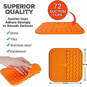 Licking Mat for Dogs and Cats,Connfiton [2 Pack] Slow Feeder for Dog,Dog Boredom and Anxiety Reducer,Snuffle Mat for Dogs,Dog Puzzle Toys,Slow Feeder Dog Bowls Bathing,Grooming and Training BPA-Free