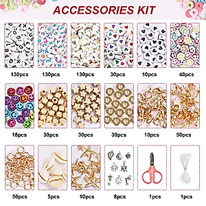 QUEFE 6300pcs 32 Colors Clay Beads, Bracelet Making Kit for Girls, 6mm Heishi Beads for Jewelry Making