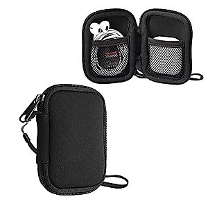 kwmobile Neoprene Case Compatible with in-Ear Headphones - 2.3 x 3.5 inches (6 x 9 cm) Case with Zip - Black