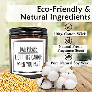 HIWX Funny Dad Daddy Fart Scented Candles, Dad Gifts, Gifts for Dad, Mothers Day Father's Day Gifts, Dad Birthday Christmas Gifts for Dad,Lavender,Vetiver,Sandalwood Scented 8oz Holders Candles Jar