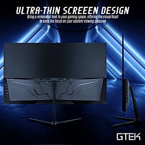 GTEK 24 Inch Gaming Monitor IPS, 165Hz Frameless Display Full HD 1920 x 1080P, IPS Technology 1ms, Supports 144Hz HDR, FreeSync, DisplayPort/HDMI, VESA - F2465P
